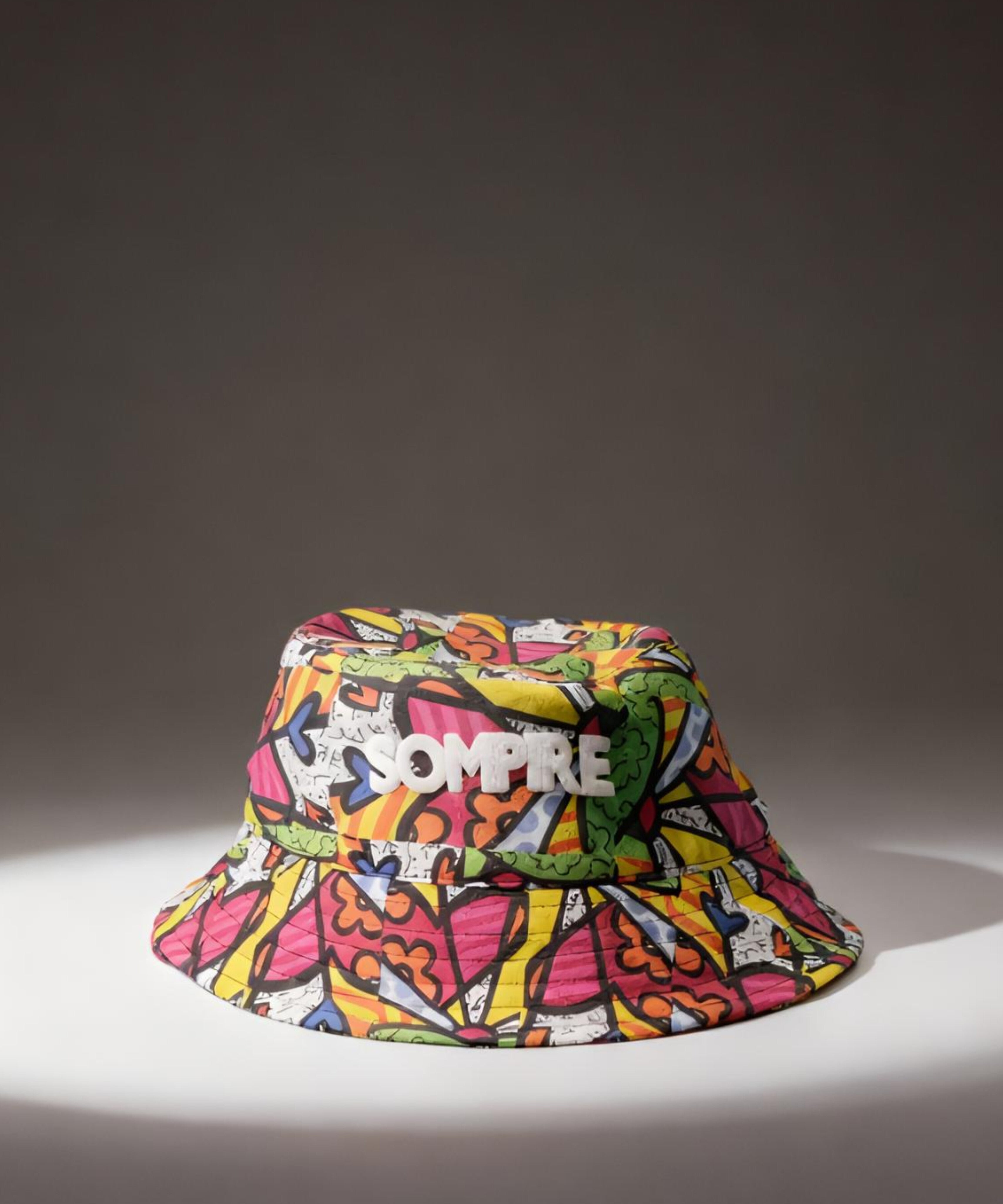 Pink Heart Print- Bucket Hat – Sompire