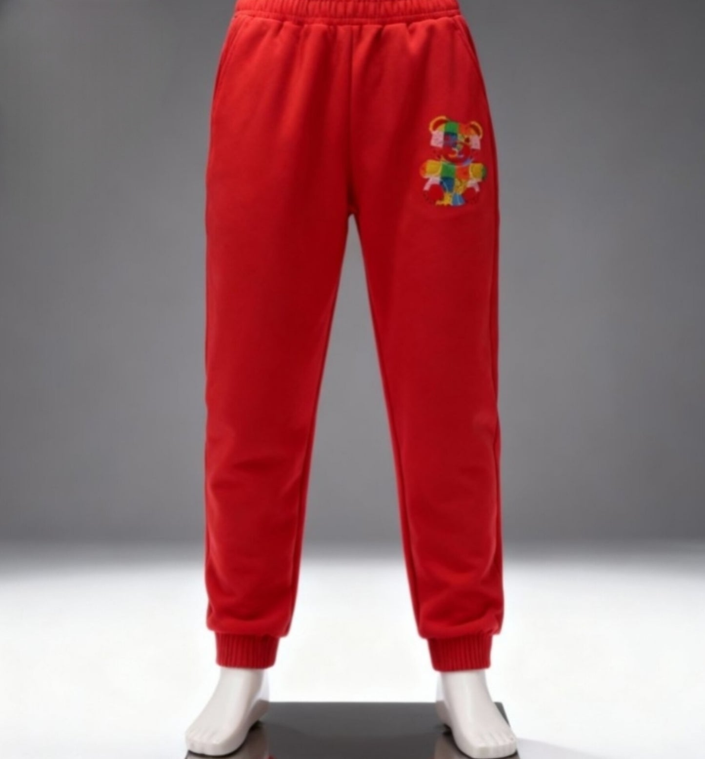 Teddy Print Joggers – Sompire